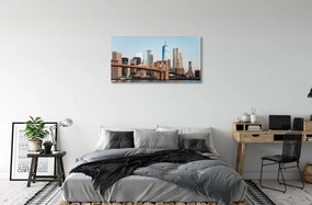 Obrazy na plátně Panorama bridge river 100x50 cm