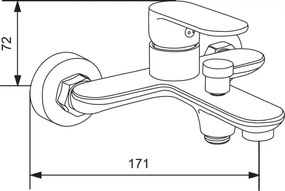 Mexen MILO - vanová baterie, Chromová, 71330-00