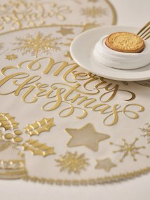 Sinsay - Kulaté vánoční prostírání s nápisem Merry Christmas 2 pack - bílá