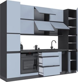 Sada 2.6 Antracit / Šedo-modrá M06, pr černá, pl antracit RioLine Luxe / RíóLajn Lux Matný