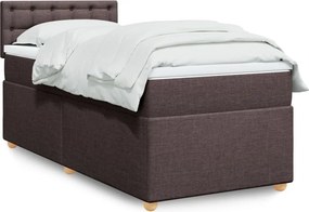 Box spring postel s matrací tmavě hnědá 90x200 cm textil 3286580
