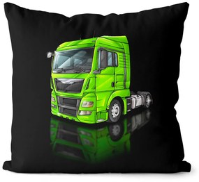 Polštářek Kamion – výběr barvy (Velikost: 40 x 40 cm, Barva kamionu: Zelená)