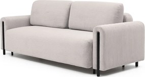 Béžová manšestrová rozkládací/s úložným prostorem pohovka 244 cm Arcadova – ELTAP