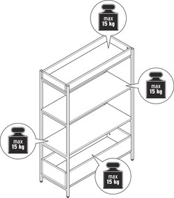 Tchibo - Konzolová skříňka - barva: béžová