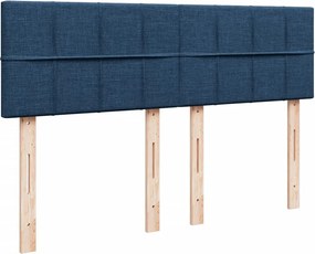 Box spring postel s matrací modrá 140x200 cm textil 3288217