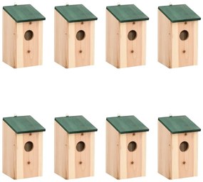 Ptačí budky 8 ks dřevěné 12 x 12 x 22 cm - Default Title