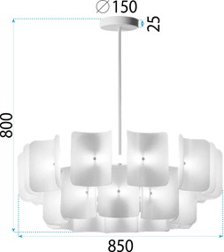 Toolight Toolight, LED stropní svítidlo 85cm, 27W, APP1671-1CP, bílá, OSW-06136