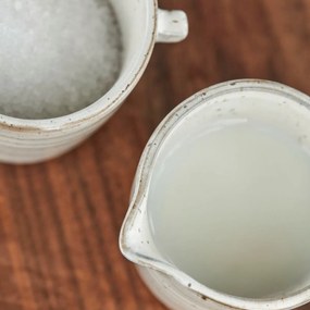 Mléčenka a cukřenka House Doctor PION SET/2ks šedobílá
