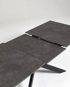 Rozkládací jídelní stůl antamida 160 (210) x 90 cm tmavě šedý MUZZA