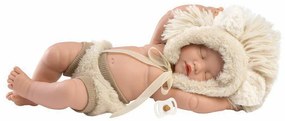 Llorens Spící realistická panenka miminko s celovinylovým tělem holčička