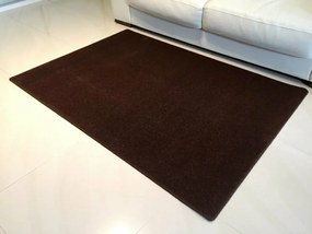 Kusový hnědý koberec Eton (Varianta: 1 m2 s obšitím)