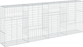 Gabionový koš s víkem 400 x 50 x 150 cm pozinkované železo 3295157