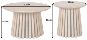 Sada konferenčních stolků Wadeline 70 cm akácie