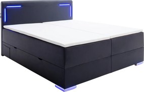 XXXLutz POSTEL BOXSPRING, 180/200 cm, černá Xora - Manželské postele - 000101022505