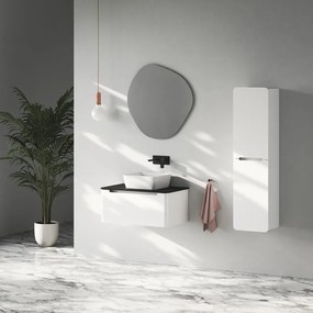 Sapho Premio deska 82 x 1,2 x 48,5 cm umělý kámen černá mat PRE080-3535