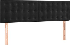 Box spring postel s matrací černá 140x200 cm samet 3141547