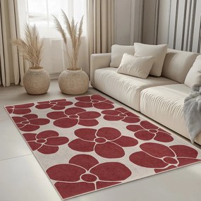 Červený pratelný běhoun 60x230 cm Red Meadow – Mila Home