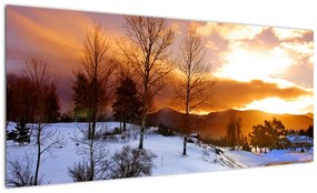 Obraz zimní krajiny (100x40cm)