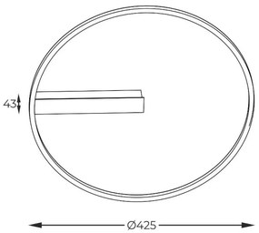 Zuma Line E82907-82 - LED Stropní svítidlo CORIT LED/18W/230V černá