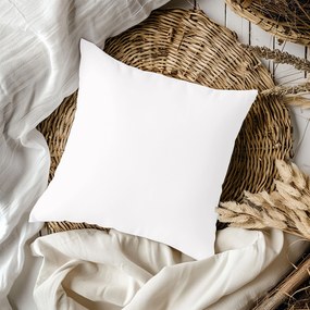 Bavlněný povlak na polštář - Bílý Zapínání: knoflík, Velikost polštáře: 40x40