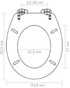vidaXL Marketos WC sedátka s funkcí pomalého sklápění 2 ks bílá MDF