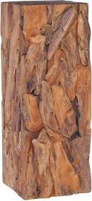 Odkládací stolek 30 x 30 x 80 cm masivní teakové dřevo 288807