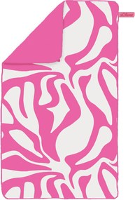 XXXLutz OSUŠKA NA PLÁŽ, 80/160 cm, bílá, pink S. Oliver - Plážové osušky - 003252027102