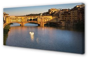 Obrazy na plátně Itálie Sunrise mosty 100x50 cm