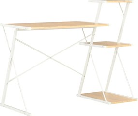 vidaXL Psací stůl s poličkami 116 x 50 x 93 cm [20289] Barva: bílá a dub