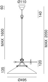Il Fanale Rustikální závěsné svítidlo COUNTRY GRANDE