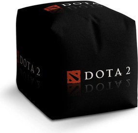 Sablio Taburet Cube DOTA 2 Černá - 50x50x50 cm