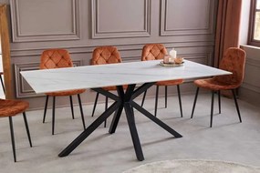 Keramický jídelní stůl Fabrico 160 cm bílý