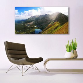 Plexisklo-obraz Hory Louka Krajina 120x60 cm