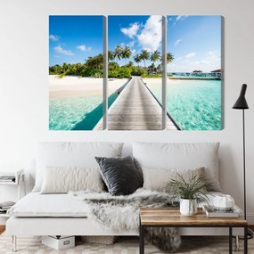 Vícedílný obraz Pohled Na Tropický Ostrov Nedostatek Nedostatek Přírodní plátno 150x100