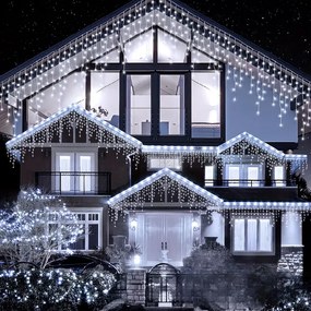 Vánoční světýlka LED záclona FLASH studená bílá 500 LED