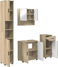 Sada koupelnového nábytku 4 ks Sonoma dub 61 x 35 x 64 cm 3392975