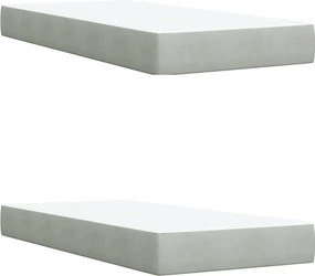 Box spring postel s matrací světle šedá 200x200 cm samet 3286414