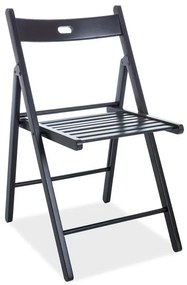 Dřevěná skládací židle BRENDA - černá