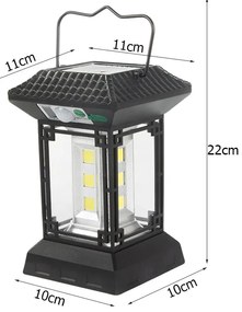 Verk Group Solární lampa se soumrakovým senzorem pohybu 5 režimů 60 led cob s dálkovým ovládáním