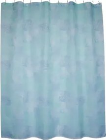 MSV JAVA CADIX sprchový závěs vzorovaný modrý / 180 x 200 cm / polyest