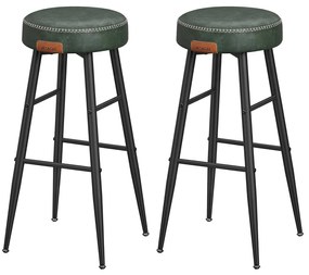 Kolekce EKHO – Sada barových židlí 2 ks, lesná zelená