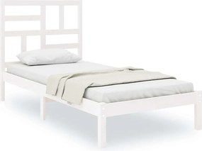 Rám postele bílý masivní dřevo 90 x 200 cm 3105936