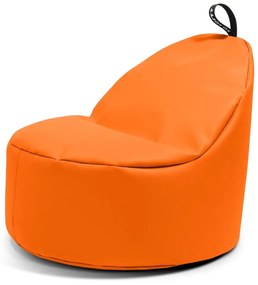 Oranžový sedací vak z imitace kůže Round XL – So Soft?