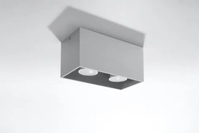Nástěnné svítidlo SOLLUX Quad maxi GU10 2x40W bez zdroje SL.0382 šedá