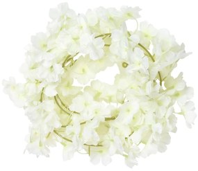 Umělé květinové girlandy 6 ks bílé 180 cm - Default Title