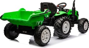 LEAN CARS Akumulátorový traktor HC-306 s přívěsem, světle zelený, 24 V