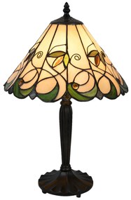Stolní lampa Tiffany Happy Green - 	Ø 31*48 cm E27/max 1*60W