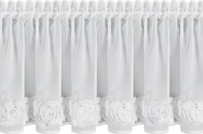 KRÁTKÁ ZÁCLONA NA PÁSCE EVA MINGE ROSES10 150X40 CM BÍLÁ