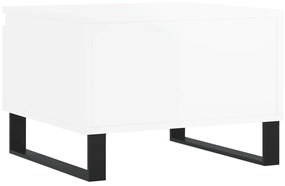 Konferenční stolek lesklý bílý 50 x 46 x 35 cm kompozitní dřevo - Default Title