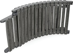 Zahradní lehátko AZL-L1301 GREY, hliník, šedá (54 x 192) cm Šedá